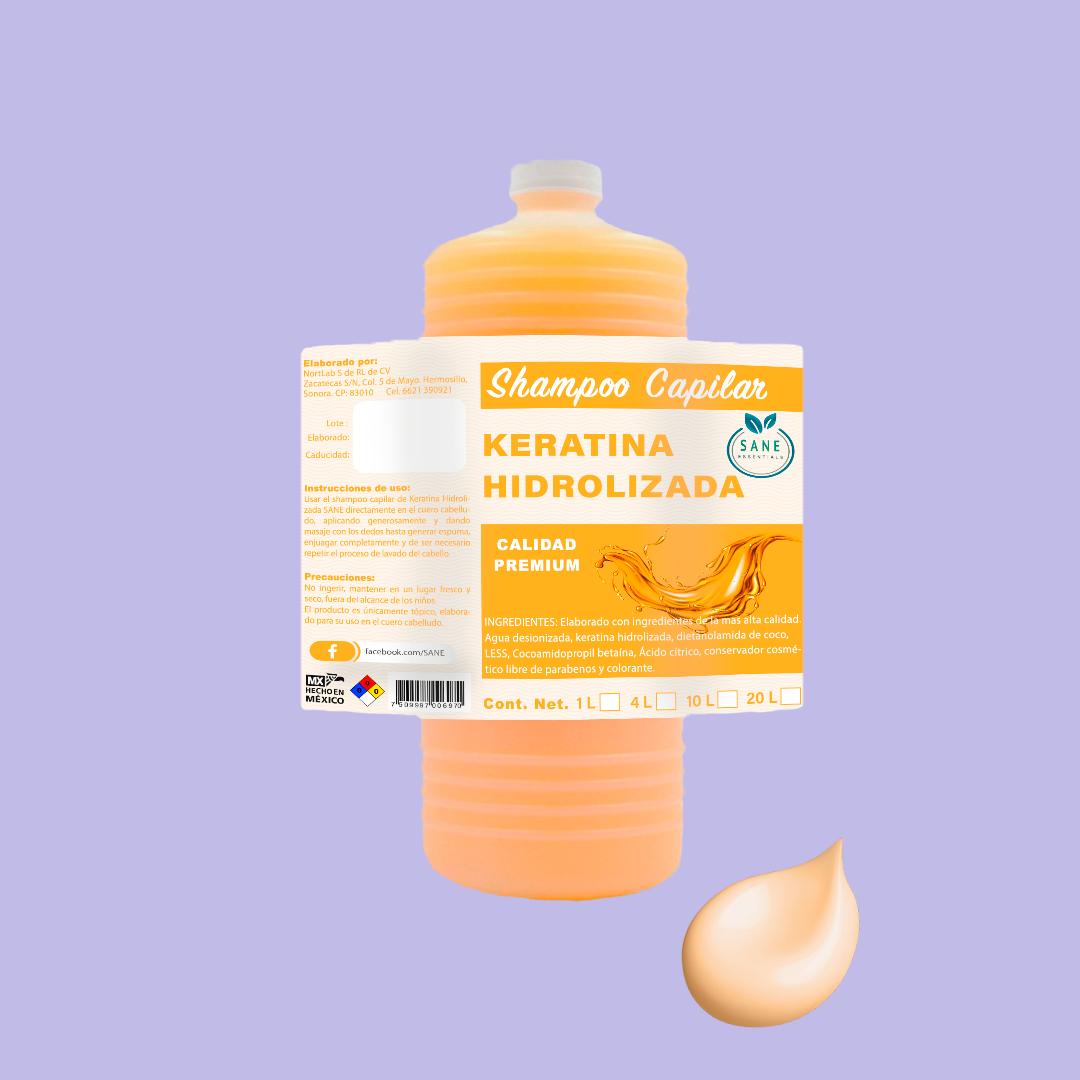 Shampoo de Keratina Hidrolizada – Sane Essentials